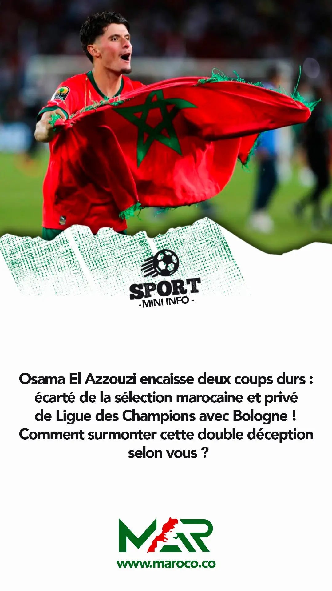Coup dur pour Osama El Azzouzi: Écarté des Lions